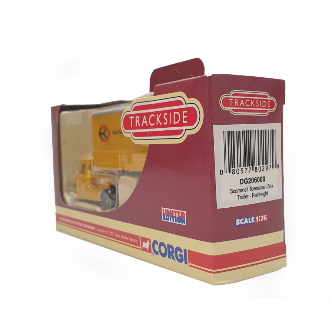 LLEDO TRACKSIDE 1/76 SCAMMEL TOWNSMAN BOX TRAILER RAILFREIGHT DG206000