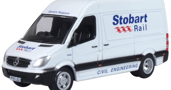1/76 MERCEDES SPRINTER VAN STOBART RAIL