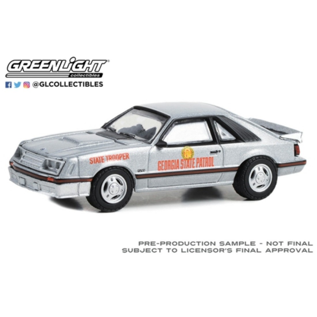 1/64 HOT PURSUIT SERIES 44 1982 FORD MUSTANG STATE TROOPER TEST CAR