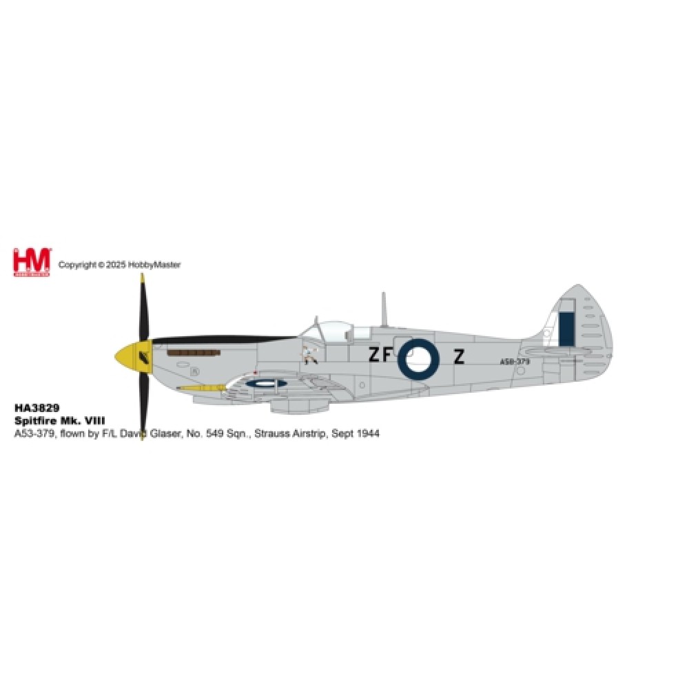 HA8329 - 1/48 SPITFIRE MK. VIII, A53-379, FLOWN BY F/L DAVID GLASER, NO ...
