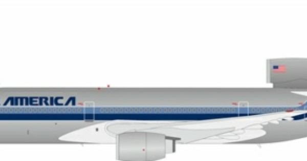 1/200 AIR AMERICA LOCKHEED L-1011-385-1 TRISTAR 1 N372EA POLISHED WITH ...