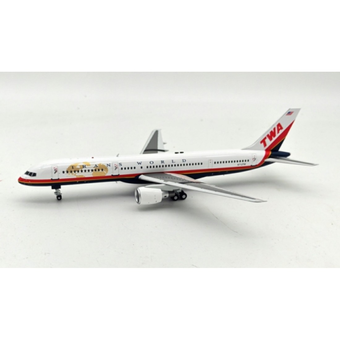 1/200 TRANS WORLD AIRLINES TWA BOEING 757-2Q8 N712TW TWA WITH STAND ...