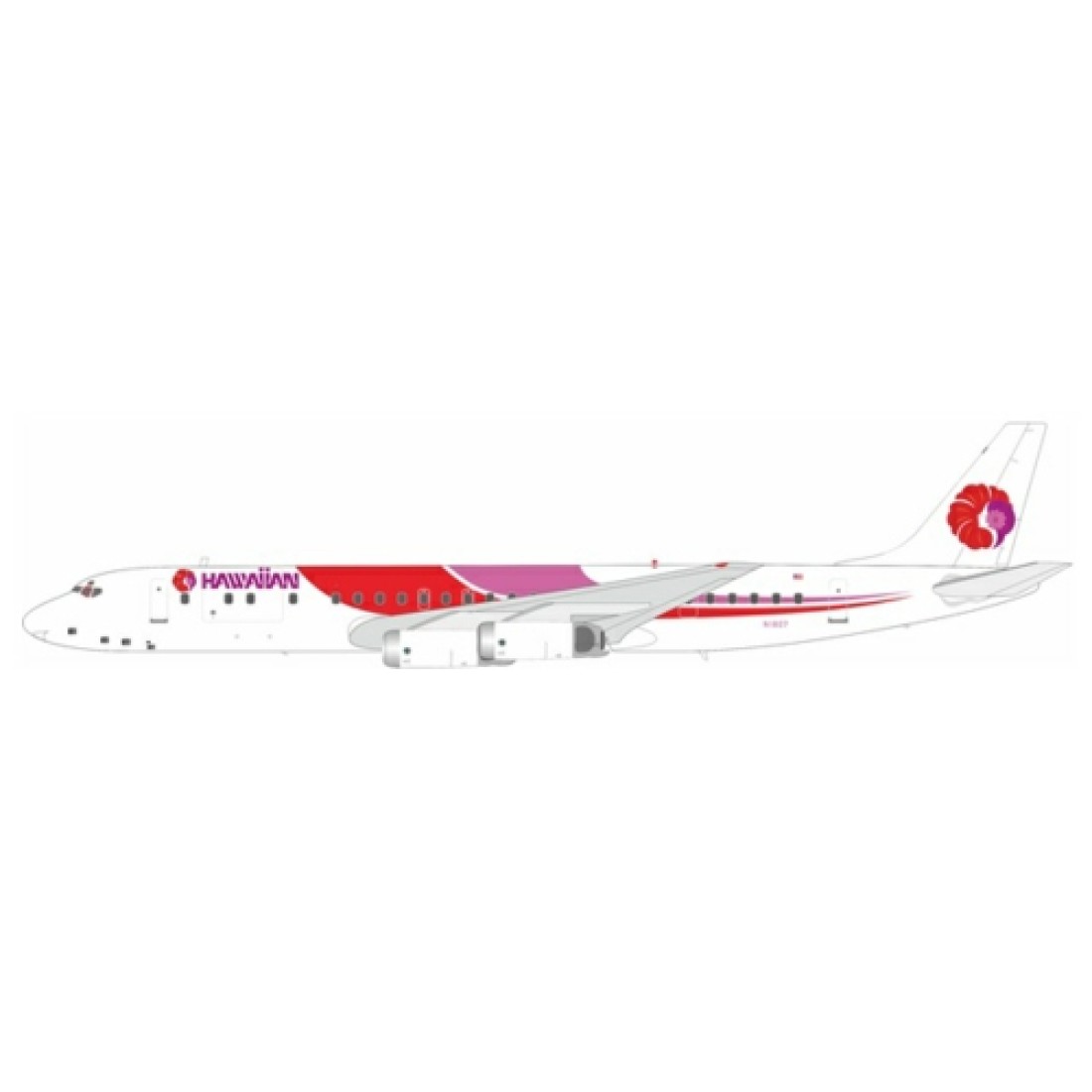 1/200 HAWAIIAN DC-8-62H N1807 WITH STAND LIMITED 90 MODELS