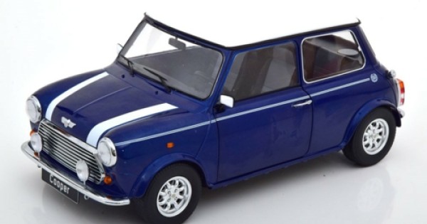 1/12 MINI COOPER RIGHT HAND DRIVE BLUE METALLIC/WHITE