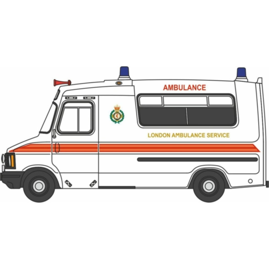 1/76 BEDFORD CF HANLON AMBULANCE LONDON AMBULANCE SERVICE (OFAH)