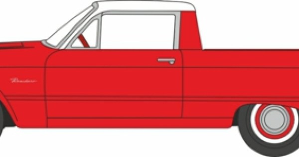 1/87 1960 FORD FALCON RANCHERO MONTE CARLO RED/CORINTHIAN WHITE