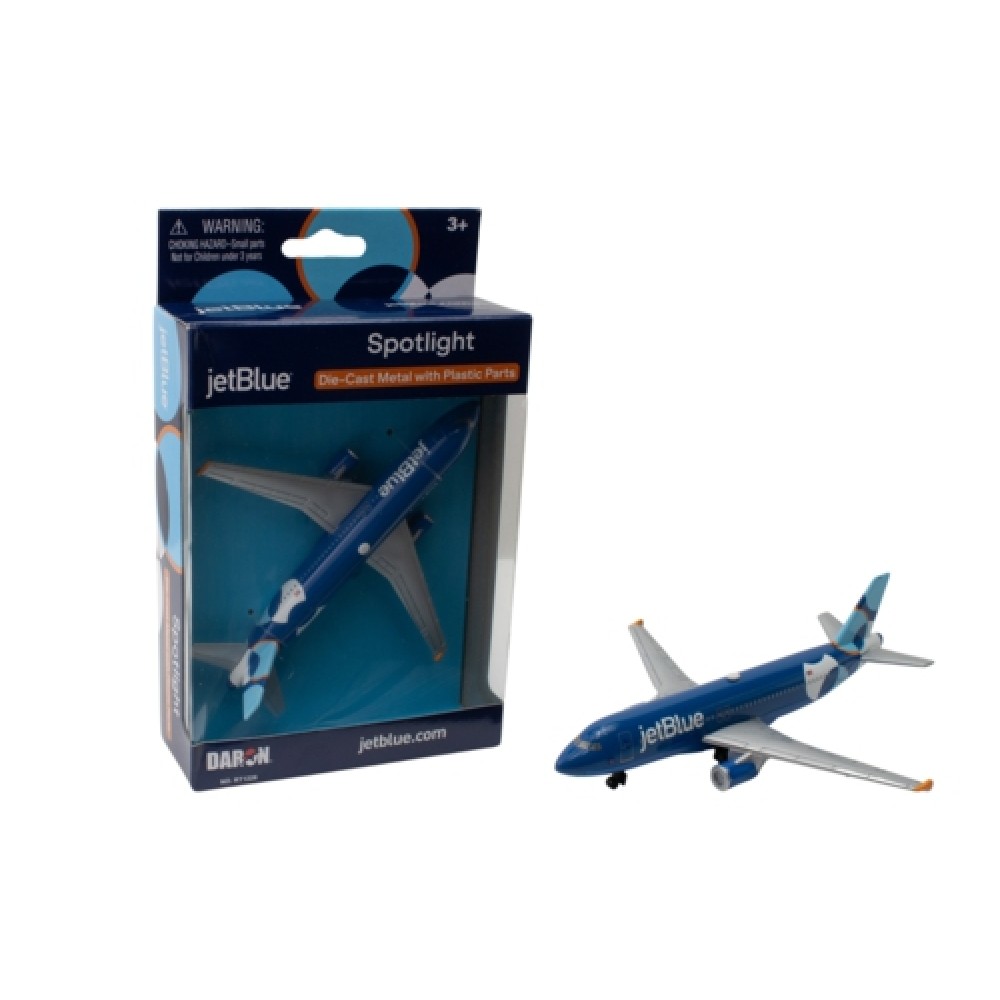 DARON JETBLUE SPOTLIGHT DIECAST MODEL PLANE RT1226