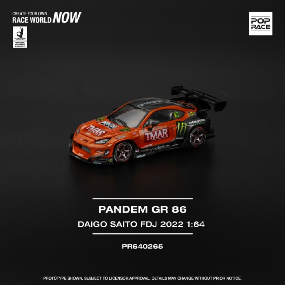 1/64 PANDEM GR86 - DAIGO SAITO FORMULA DRIFT JAPAN 2022 PR640265